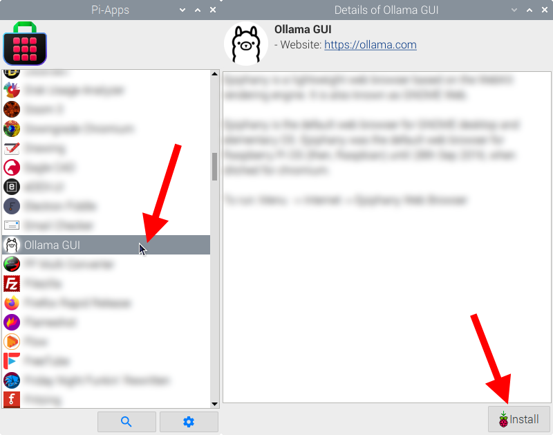 Install Ollama GUI on Raspberry Pi | Pi-Apps